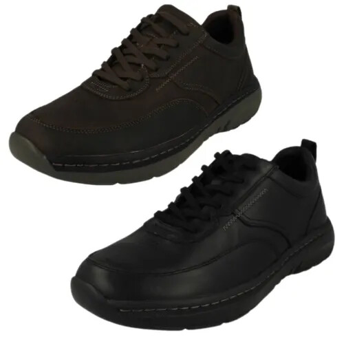 MENS CLARKS PRO LACE EXTRA WIDE FITTING LACE UP SHOES | eBay