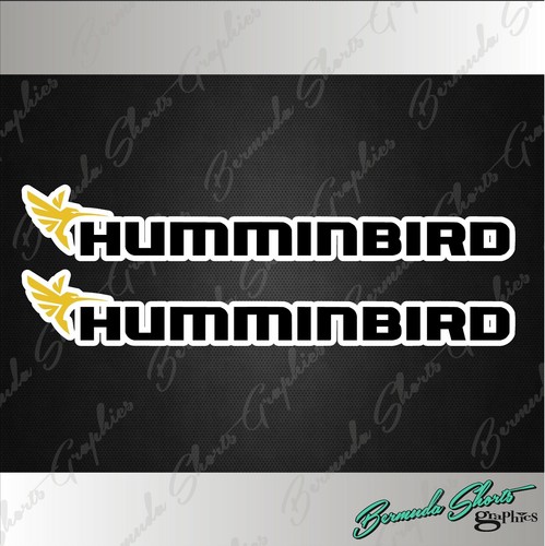 Hummingbird Fishing Decals / 6" PAIR High Quality Stickers / Boat ...