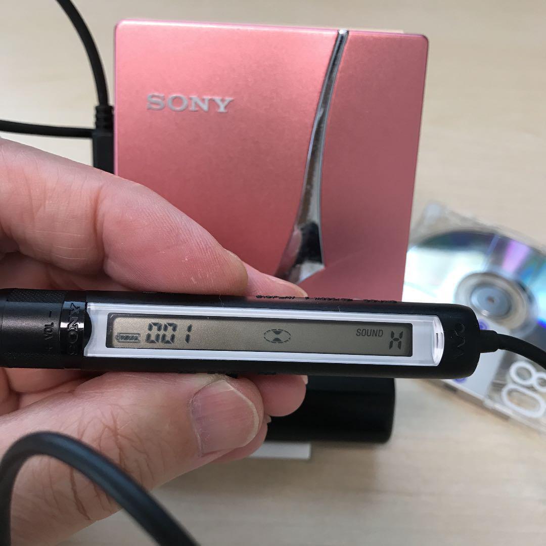 SONY Walkman MZ-E720 Portable MD Mini Disc player Pink with SONY Walkman MZ-E720 Portable MD Mini Disc player Pink with