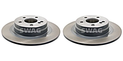 SWAG Brake Disc Rear Axle x2 pcs Fits MERCEDES W207 W204 S204 C204 ...