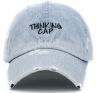 Thinking Cap Vintage Adjustable Distressed Blue Denim Hat by KB Ethos ...
