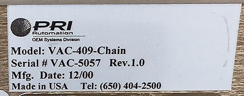 Equipe/PRI/Brooks VAC-409-CHAIN Vacuum Wafer Transfer Robot *For rebuild!* | eBay