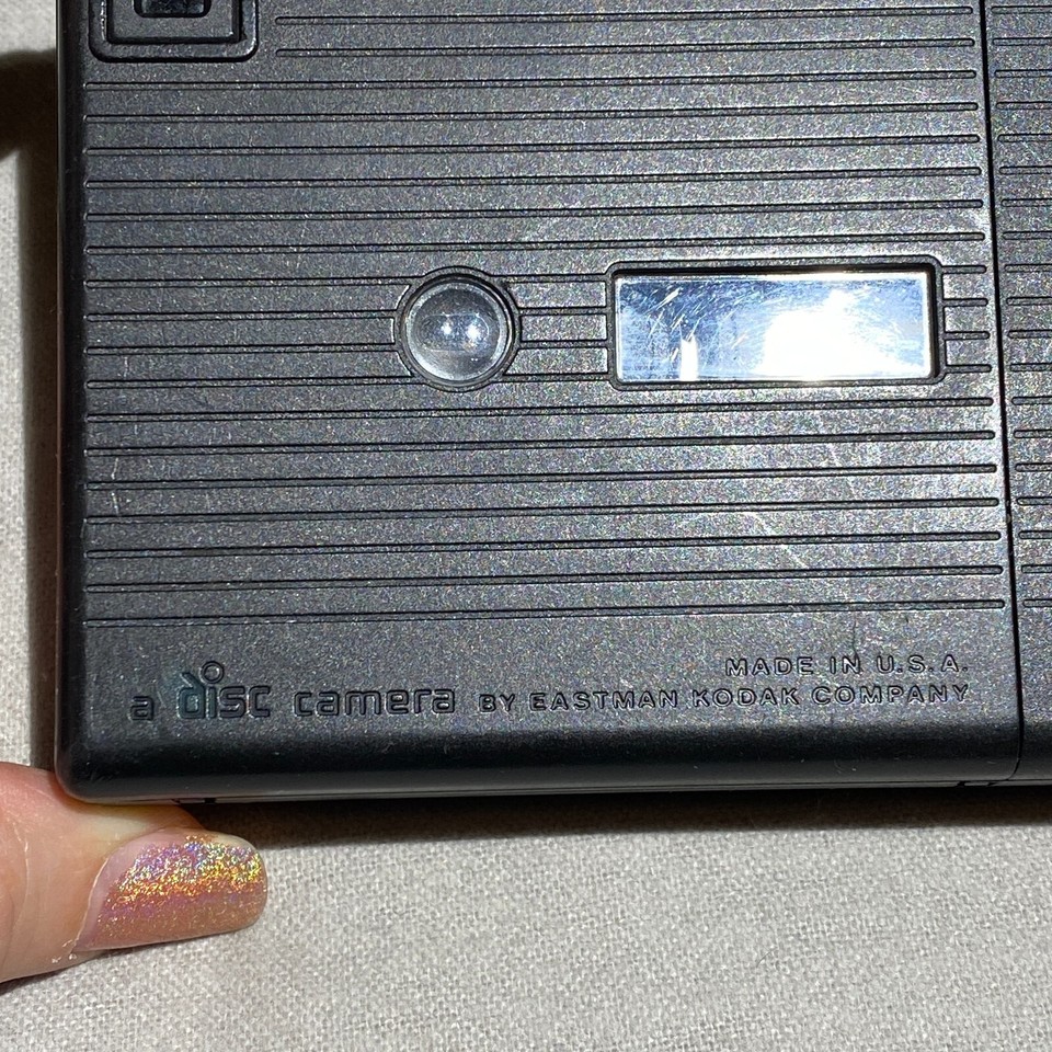 Vintage Kodak Tele Disc Camera Working Black VR/HR/Gold Flat Disk ...