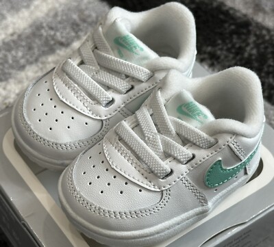Nike Air Force 1 Crib (CB) Tiffany Baby Booties Unisex Shoes Sneakers ...