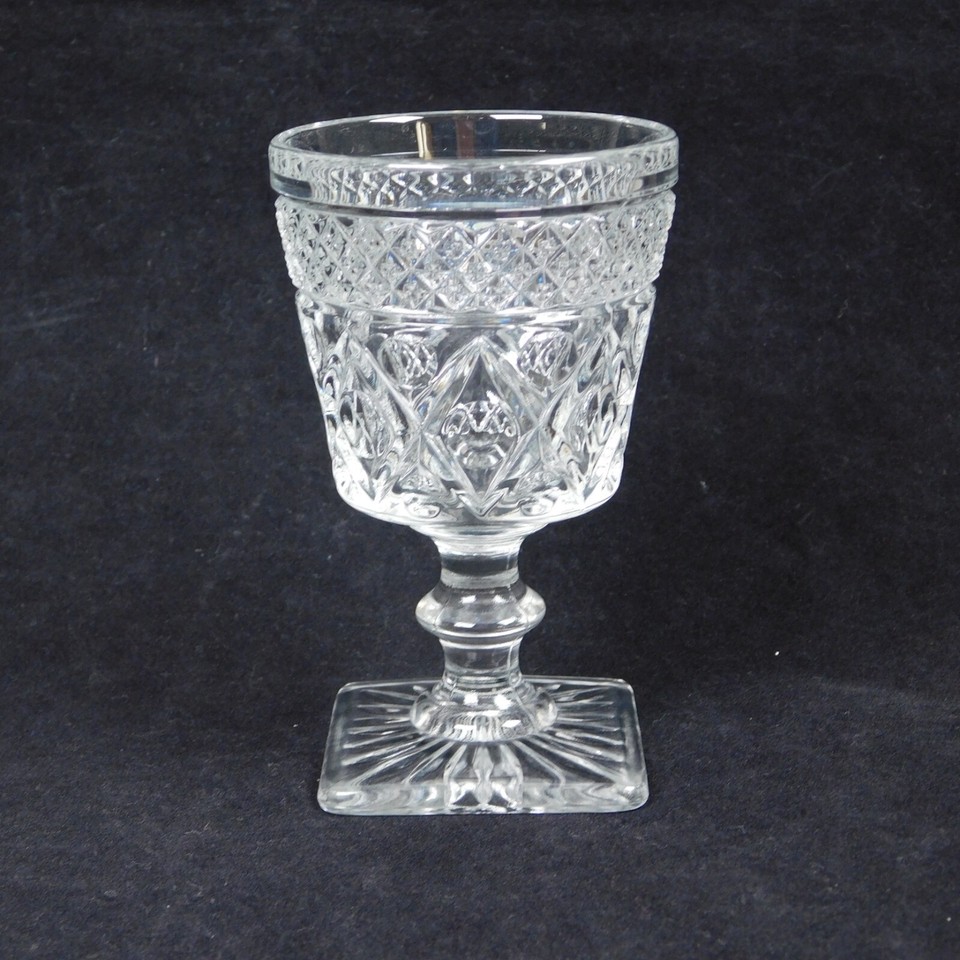 Set of 2 Imperial Cape Cod Wine Glass Wafer Stem 3.875" Pressed Vintage ...