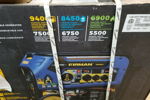 FIRMAN 9400/7500W Tri Fuel Generator (T07571) for sale online | eBay