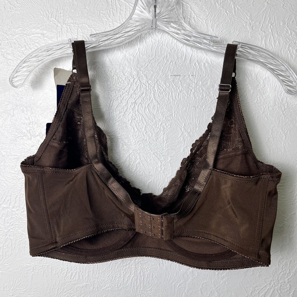 Delta Burke Bra Size 40DD Brown Lace Underwire Style# DB2724 | eBay