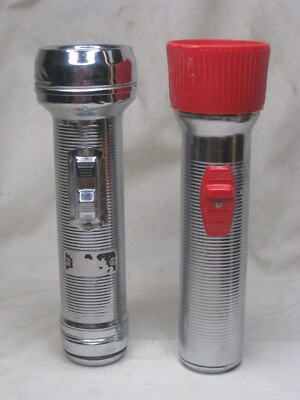 2 not tested vintage flashlights metal RAY-O-VAC & U.S.A. flashlight | eBay
