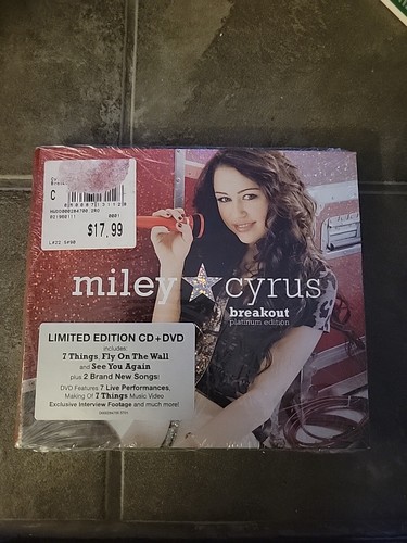 Miley Cyrus: Breakout "Platinum Edition" CD/CD-Rom/DVD(2008) 14 Tracks ...