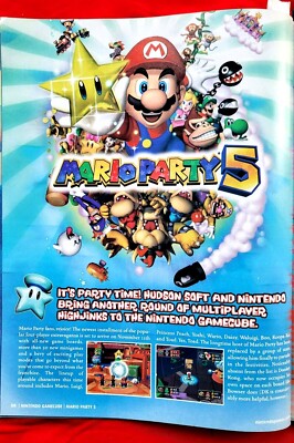 2004 MARIO PARTY 5 Nintendo GameCube Video Game = Promo Art PRINT AD | eBay