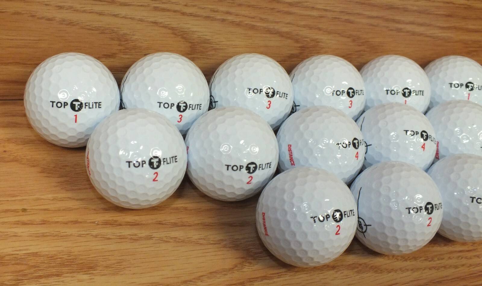 Lot of 15 Genuine Top Flite D2 Dimple IN Dimple Aerodynamics Golf Balls ...