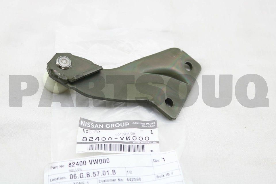 82400VW000 Genuine Nissan ROLLER ASSY-SLIDE DOOR,UPPER RH 82400-VW000 ...