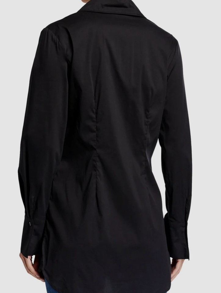$190 Finley Women's Black Kaylynn Easy Button-Front Tunic Shirt Size ...