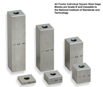 Fowler 53-676-000 Individual Square Steel Gage Block, Size .1005" | eBay