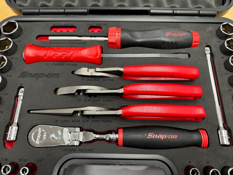 Snap-On Tools NEW 33pc 3/8" Drive Metric SAE General Service Foam Set ...