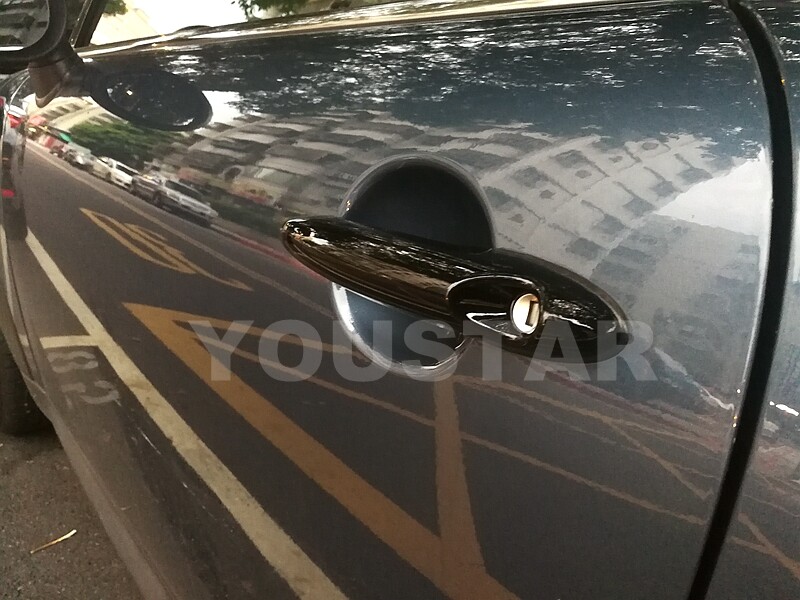 US STOCK 4x PIANO BLACK Front & Barn Door Handle Covers MINI Cooper R55 ...