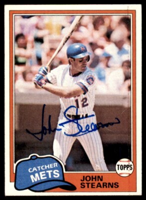 John Stearns autographed 🔥 Baseball Card auto signed (Mets) 1981 Topps ...