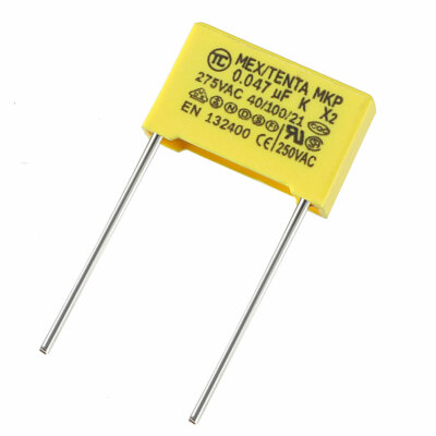 Safety Capacitor Polypropylene Film 0.047uF 275VAC X2 MKP 13.5mm Pin ...