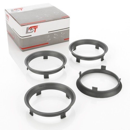 4 WHEEL RIM SPACER SPIGOT RINGS FOR ALUMINIUM RIMS GREY - Ø 70.1 mm - Ø ...