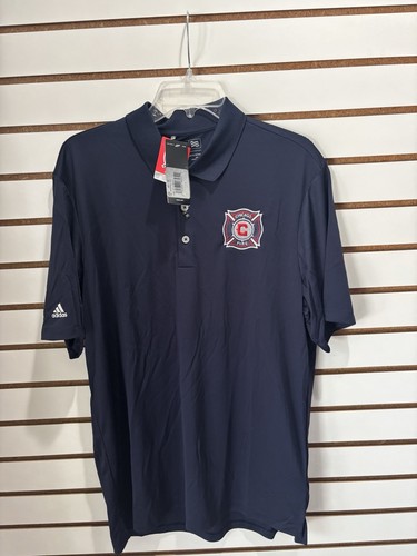 NEW Men’s Adidas Chicago Fire Polo UPF 30 MLS Navy/Blue | eBay