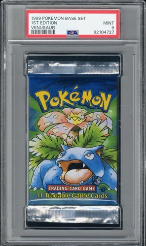 1999 Pokemon 1st Edition Shadowless Base Set Venusaur Booster pack PSA ...
