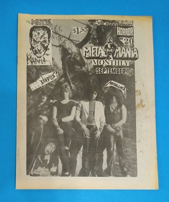 METAL MANIA magazine #20 1980's heavy metal fanzine Iron Maiden Exodus ...