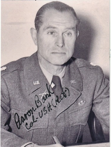 Signed photo of Col. Aaron Bank - Father of the U.S. Army Special ...