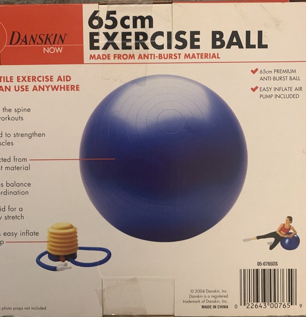 Danskin Now 65cm Premium Exercise Ball Anti-burst With Pump for sale ...