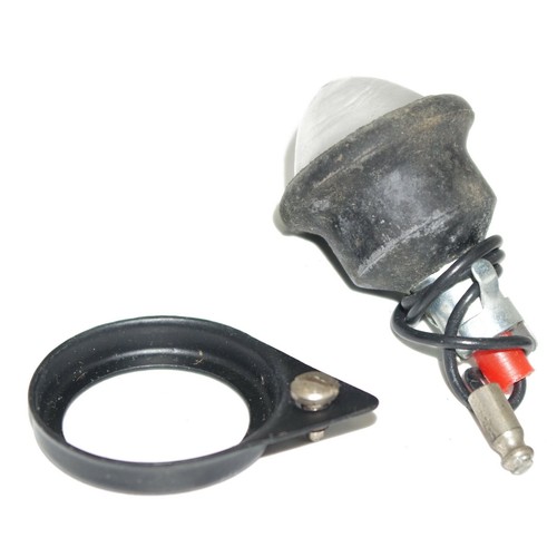 Fits Royal Enfield Bullet Frosted Pilot Light 12V With Black Rims & 2W ...