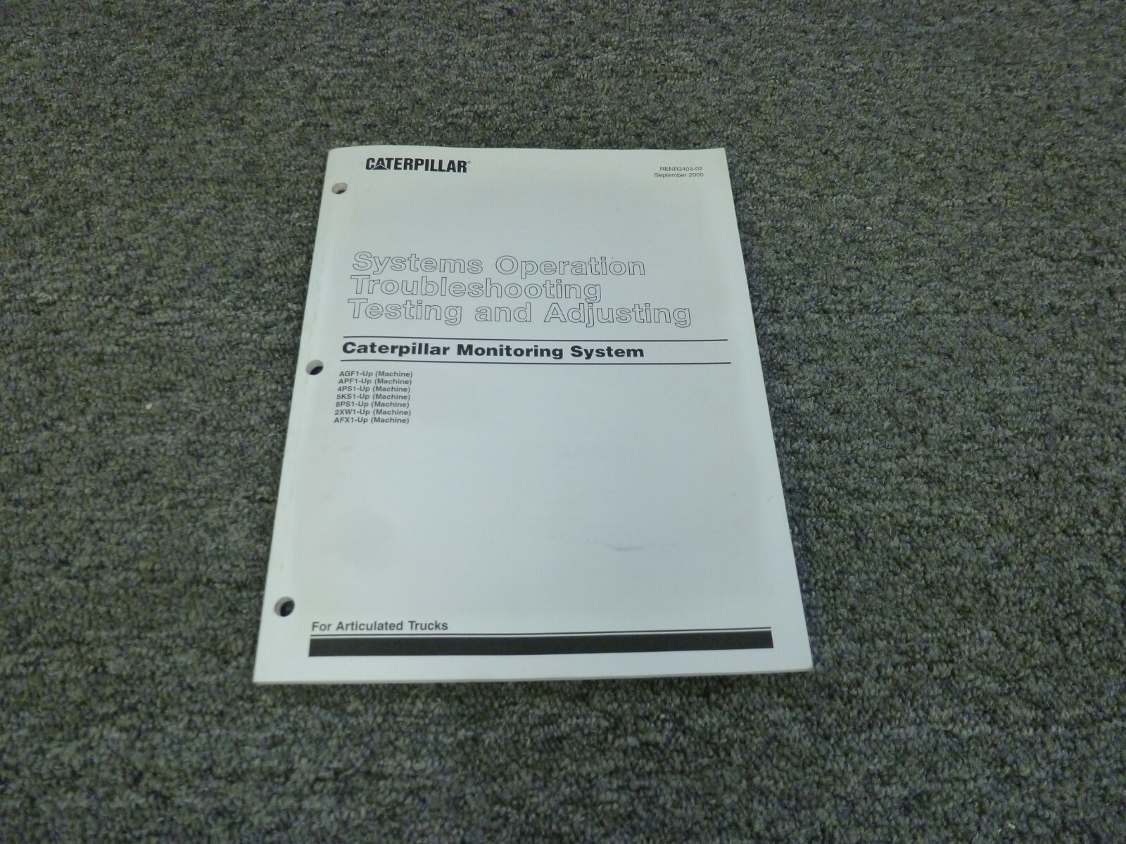 Caterpillar Cat 735B D25C D35 Truck Monitoring System Testing ...