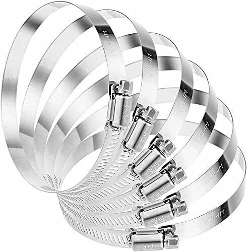 Duct Jubilee Clip Clamp for Flexible Ducting Hose Pipe Ventilation (4 ...
