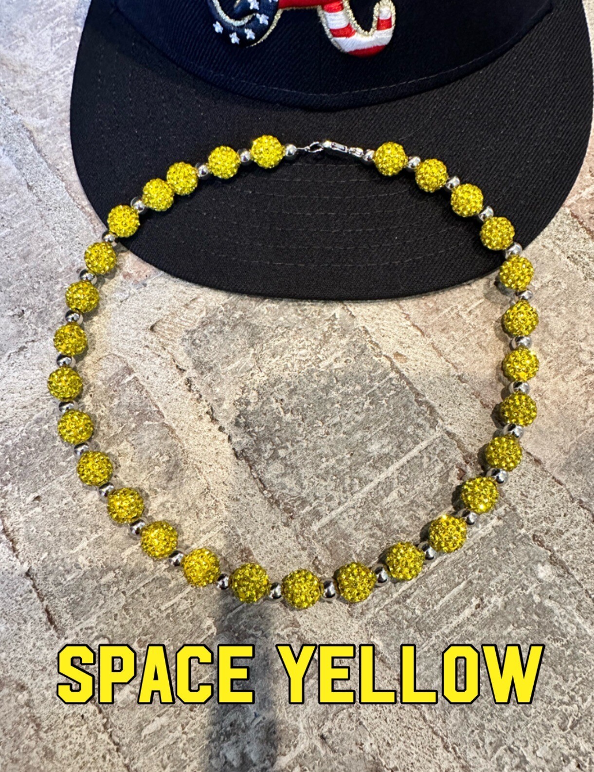 (CUSTOM SIZES) MLB Inspired Rhinestone Beaded Baseball Necklace (16” 18 ...