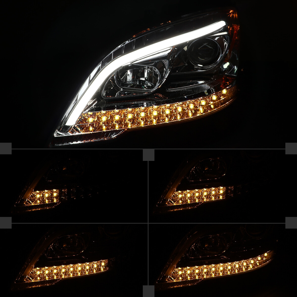 Projector Headlight Fits 2009-2011 Mercedes Benz W164 ML320 LED ...