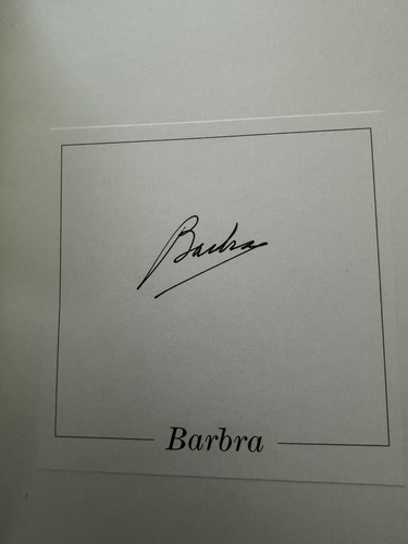 Barbra Streisand SIGNED AUTOGRAPHED Bookplate My Name is Barbra Book IN ...