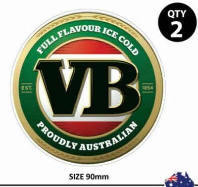 2 X VB Beer Can Sticker Bar Fridge Car sticker Bumper Sticker | eBay ...