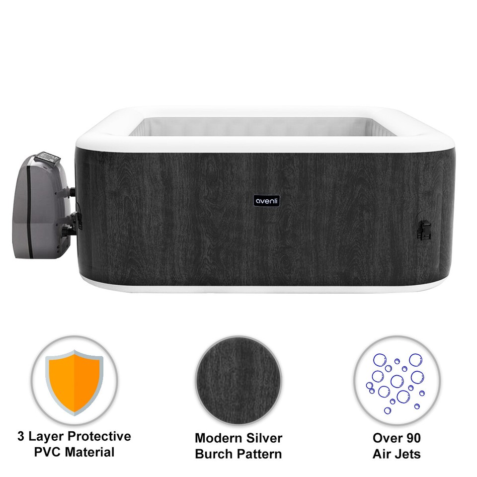 Avenli 4-Person Inflatable Portable Swimming Spa & Hot Tub - (Choose ...