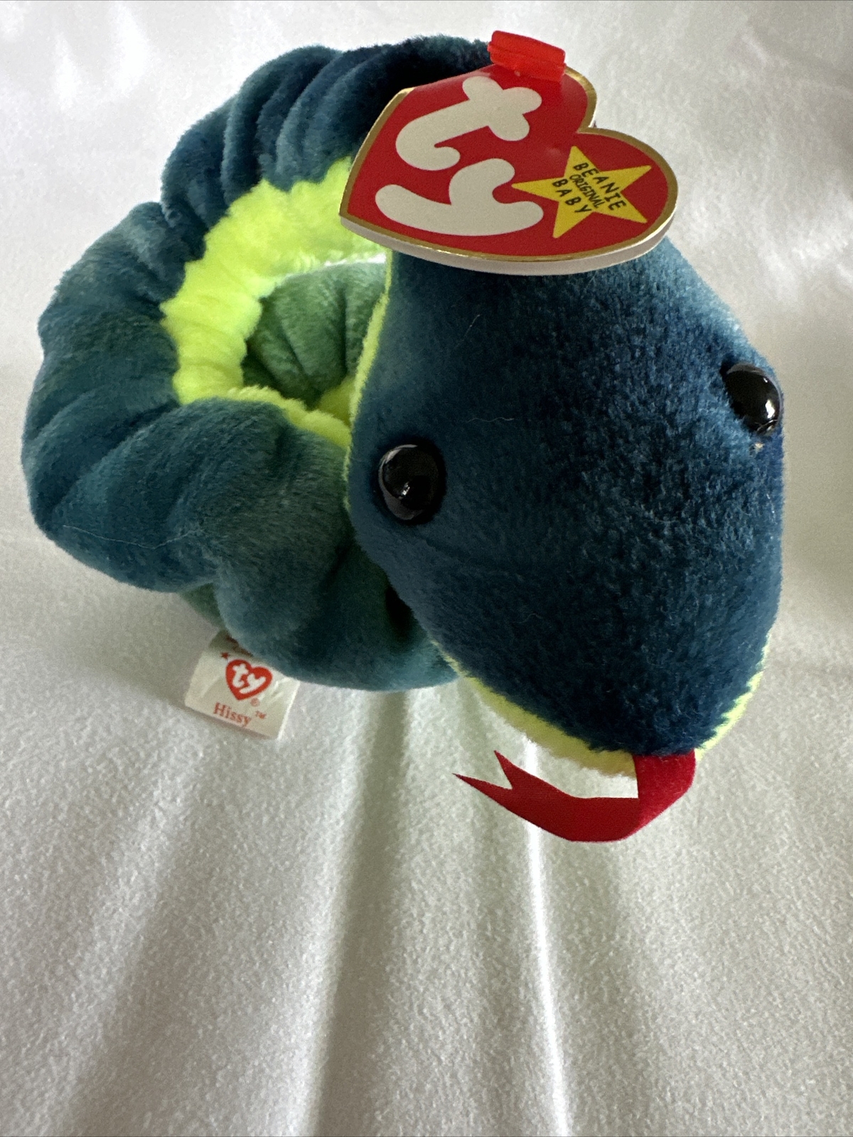 Ty Beanie Baby Hissy Snake Beanbag Plush Original Tag 1997 PE 4185 Gen ...