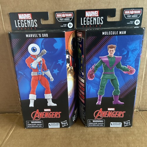 Marvel Legends Molecul Man & The Orb PUFF ADDER BAF Avengers 2 Figure ...
