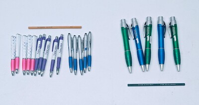 20ct Lot Retractable Misprint Pens: 15 Thick / 5 Jumbo Barrels with ...