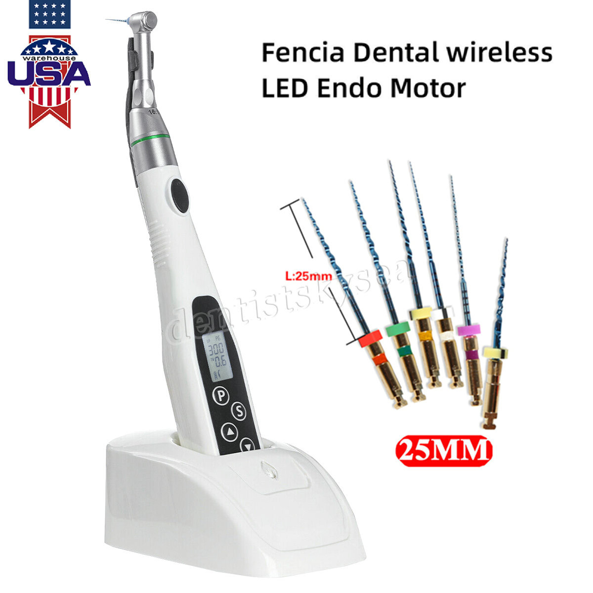 Woodpecker Style Dental LED Endo Motor 16:1 Contra Angle NiTi Rotary ...