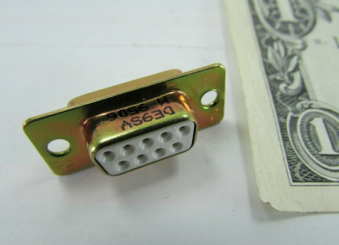 2 Cinch D-SUB Connectors, DE-9 Female 9-Pole DE9SV DE-9SV Gold Plated ...
