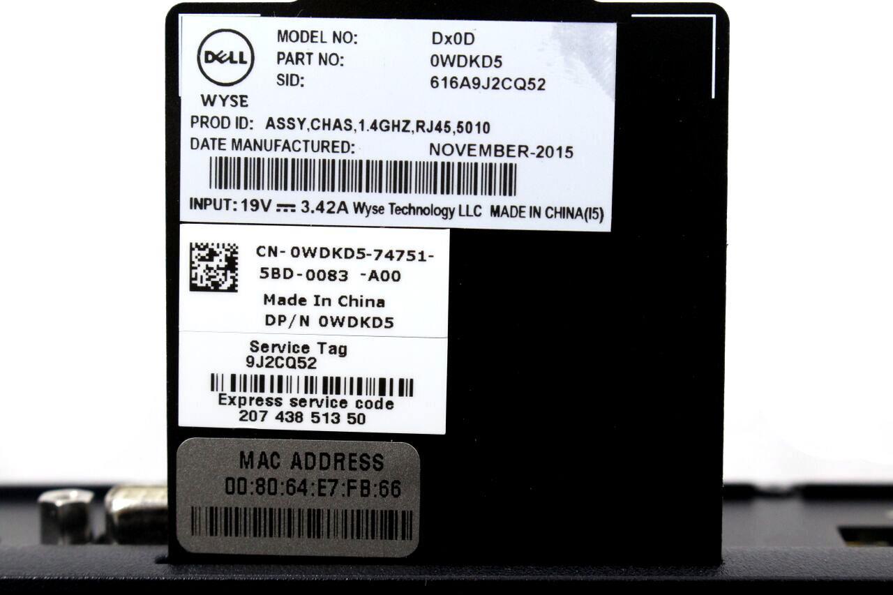 Dell Wyse Dx0D 5010 ZC Citrix HDX 2GB RAM 8GB SSD Thin Client WDKD5 ...