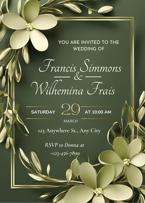 Digital Wedding Invitation | Printable Wedding Invitation ...