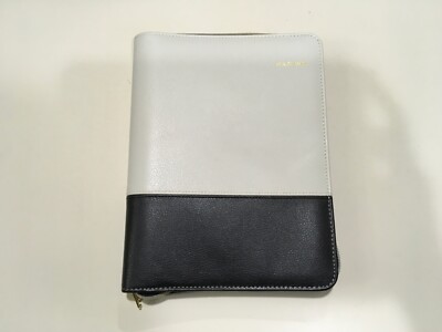 At-A-Glance Zippered planner 5 1/2 x 8 1/2 Pages Black/White 7 Rings ...