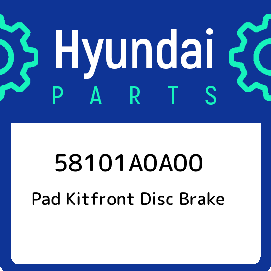 58101 A0a00 Hyundai / KIA OEM Genuine Pad Kit-front Disc Brake for sale ...