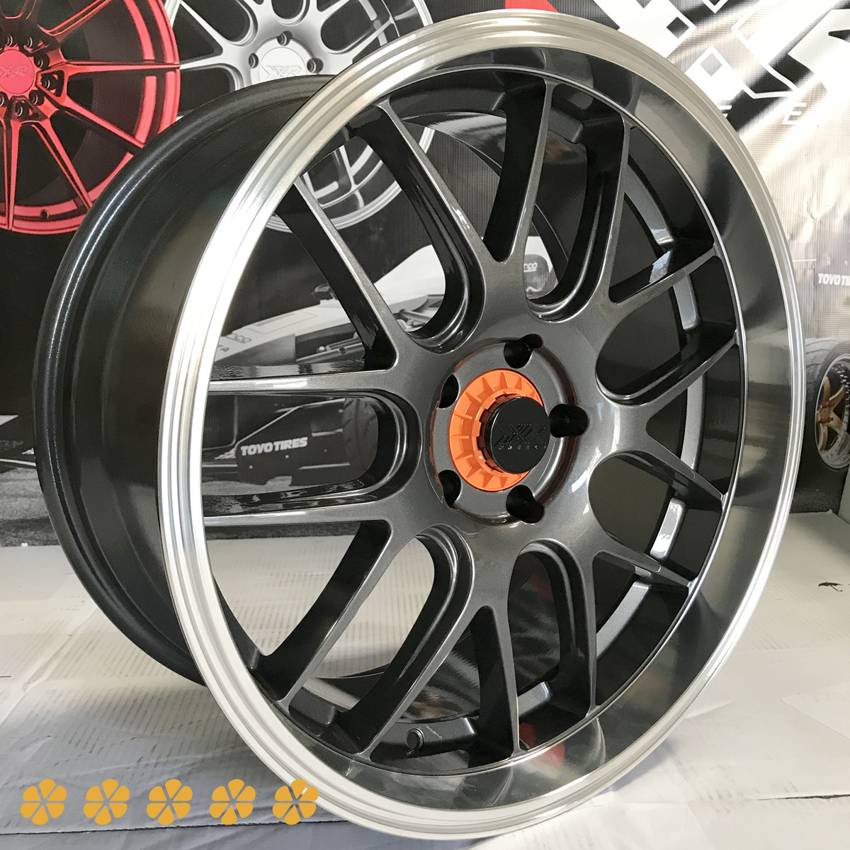 XXR Wheels Center Lock Looks Caps Orange 31xr85a-bor 527d 530d 527f ...
