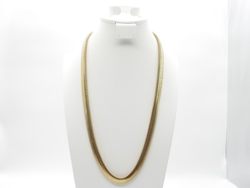 Amazing Long Wide Slinky Mesh Snake Chain Necklace 30 Inch Vintage | eBay