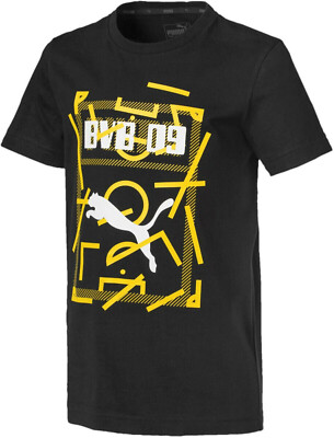 PUMA Borussia Dortmund BVB Herren DNA Fan Logo Print Icon Shirt [755785 ...