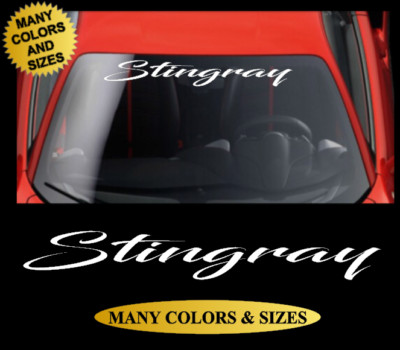 STINGRAY Text Lettering Windshield Vinyl Decal Sticker Window Fit ...