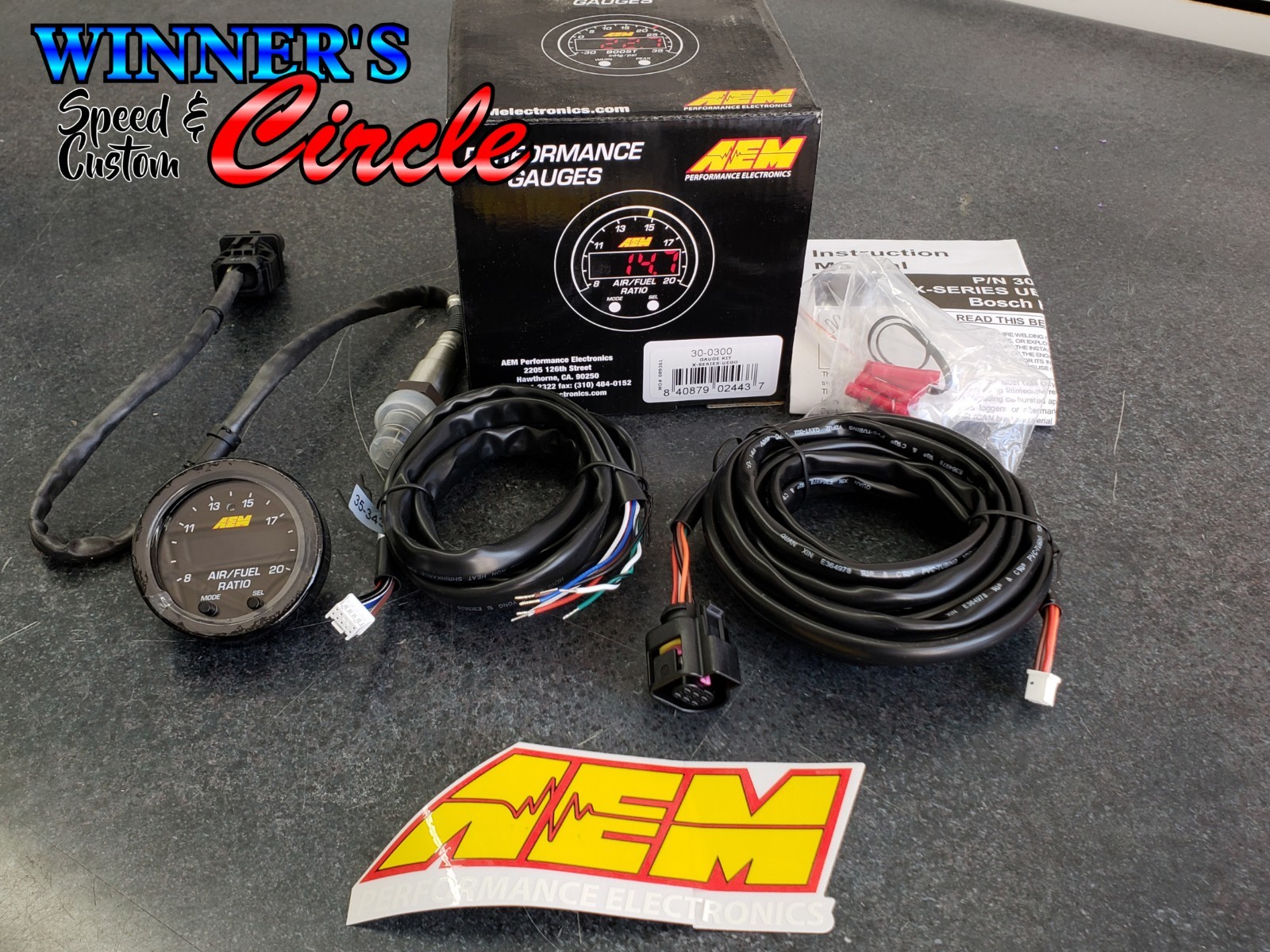 AEM 30-0300 X-Series Wideband Gauge AFR O2 Air Fuel Ratio (8.0:1 - 20:1 ...